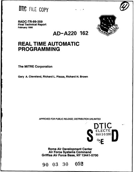 Pdf Real Time Automatic Programming