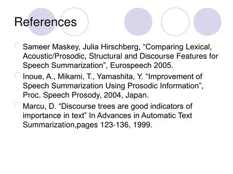 Ppt Comparative Analysis Of Speech Summarization Features Powerpoint Presentation Id 9199690