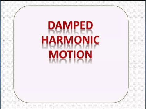 Simple Hormonic Motion Ppt