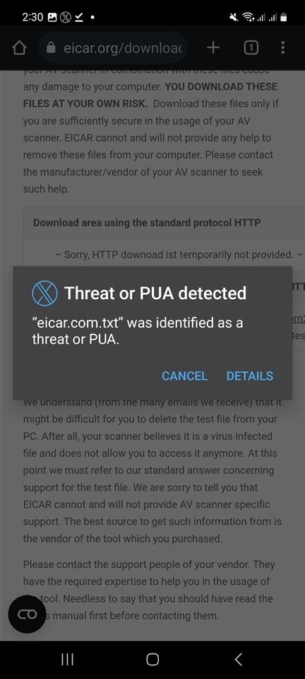 Eicar Test Failer Discussions Sophos Mobile Sophos Community