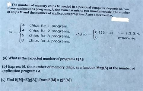 Solved The Number Of Memory Chips M Needed In A Many Applications Programsa The Owner Personal