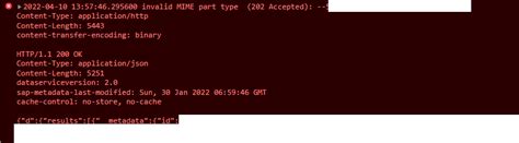 Invalid Mime Part Type Error When Modifying Sap Odata Batch Responses