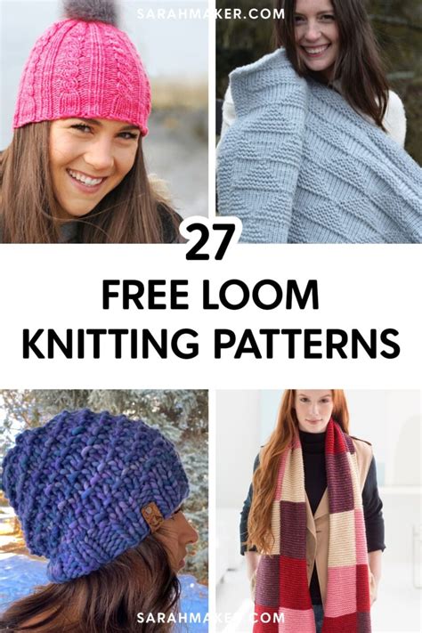 Free Loom Knitting Patterns For All Skill Levels Sarah Maker