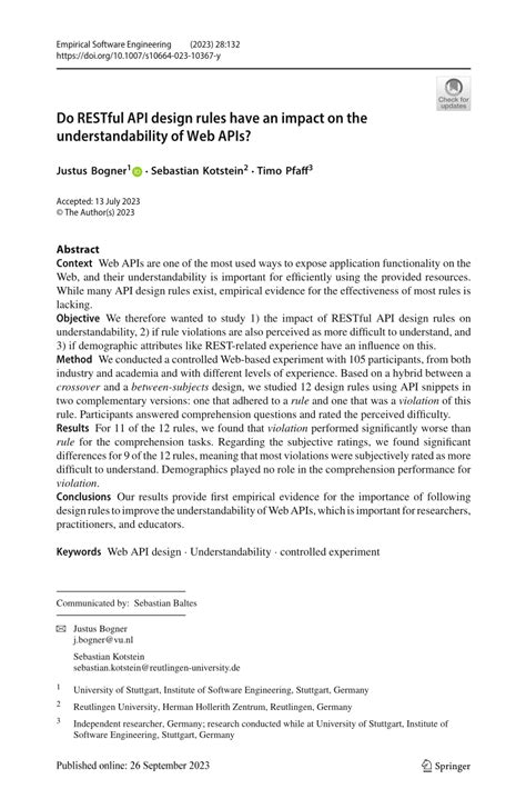 Pdf Do Restful Api Design Rules Have An Impact On The Understandability Of Web Apis