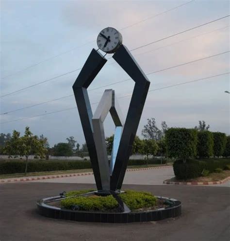 Mild Steel White And Black Analog Tower Outdoor Clock At ₹ 36500piece