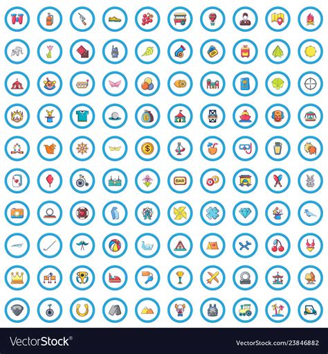 Adult Games Icons Set Cartoon Style Royalty Free Vector