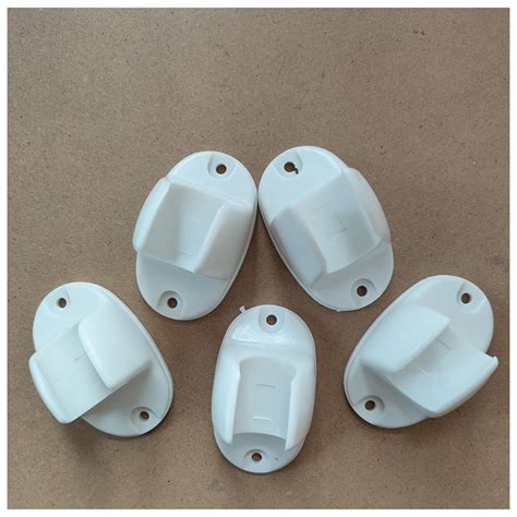 Badu Bg 5бр Бели монтажни скоби за душ Екологични пластмасови стенни фиксирани държачи Начало