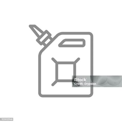 가솔린 퍼 널 가솔린 연료 라인 아이콘의 간단한 용기 기호와 기호 벡터 일러스트 레이 션 디자인 흰색 배경에 고립 가솔린에 대한 스톡 벡터 아트 및 기타 이미지 Istock