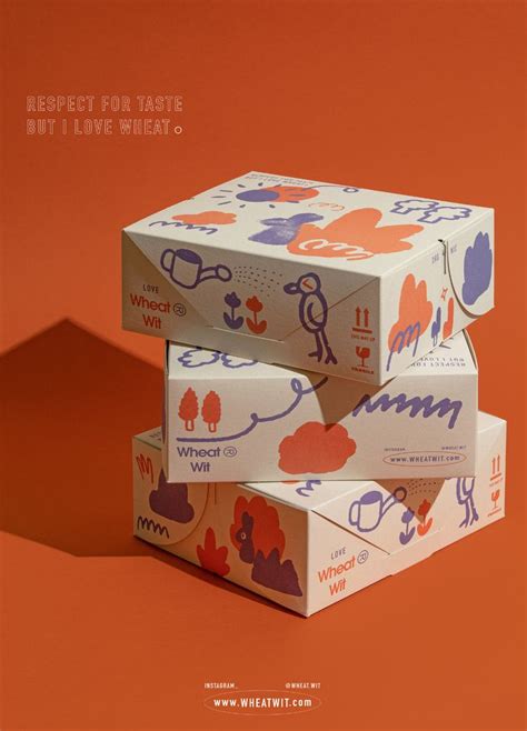 Wheatwit Package By Lablab 노트폴리오 그래피티 레터링 상자 포장 디자인 제품 포장
