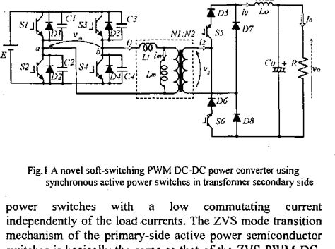 Figure 1 From Synchronous Active Rectifier Assisted Soft Switching Pwm Dc Dc Power Converter