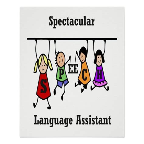 Spectacular Speech Language Pathologist Assistant Poster Zazzle Speech Language Pathologist
