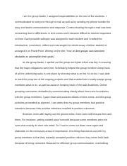 GRP TASK Edited Docx I Am The Group Leader I Assigned Responsibilities To The Rest Of The