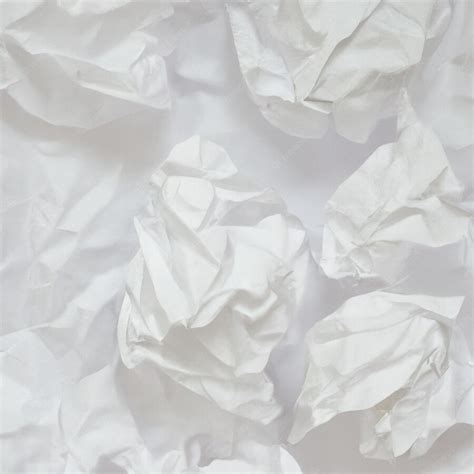 화이트 구겨진 종이 텍스처 프리미엄 사진