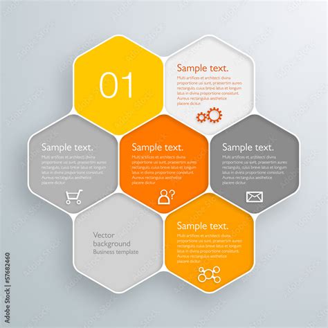 Infographics Vector Background Honeycomb Structure Stock Vector Adobe Stock