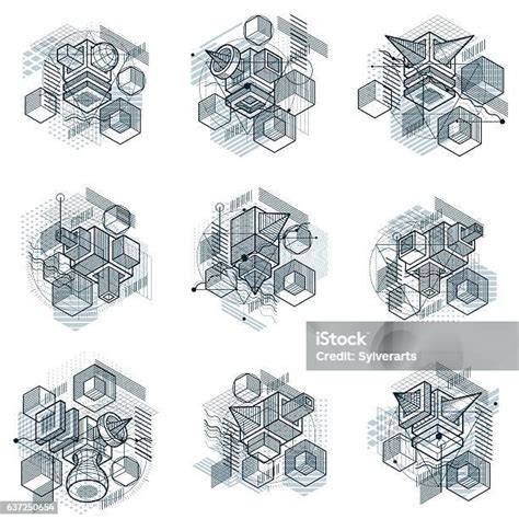 추상 동위 항목 배경 3d 벡터 레이아웃 작곡 0명에 대한 스톡 벡터 아트 및 기타 이미지 0명 3차원 형태 건설 산업 Istock