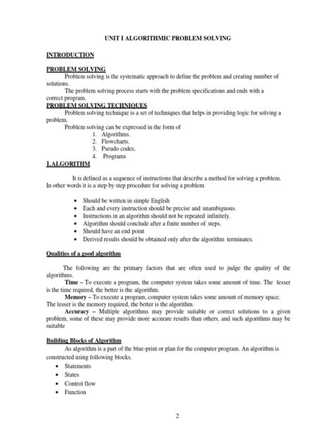 Python Unit 1 Pdf Algorithms Control Flow