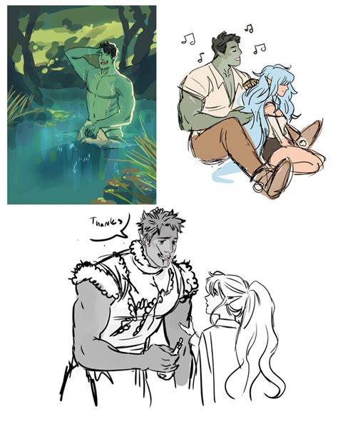 Orc And Human Romance Google Search Cartoon Character Design Character Design Character
