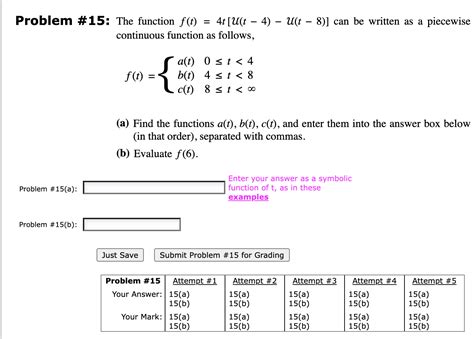 the function f t 4t[u t−4 −u t−8 ] can be written as