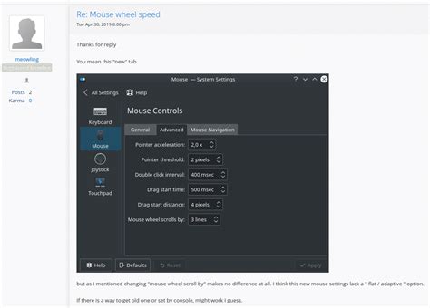 kde scrolling speed kde plasma manjaro linux forum