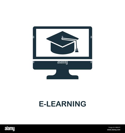E Learning Creative Icon Simple Element Illustration E Learning Concept Symbol Design From