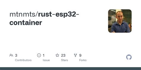 GitHub Mtnmts Rust Esp Container