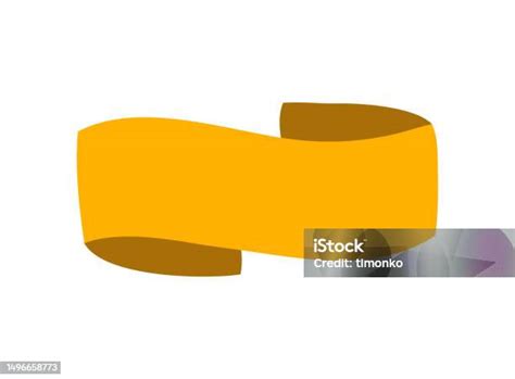 주황색 리본 배너 아이콘 웹 디자인 요소 손으로 그린 벡터 그림입니다 비즈니스 인사말 카드 및 휴일 복사 공간을 위한 텍스트를