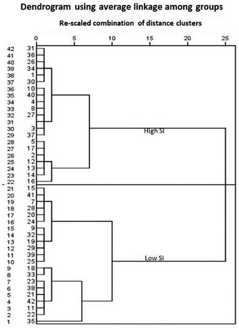 Dendrogram Obtained From Cluster Analysis Analysis Of Similarity Download Scientific Diagram
