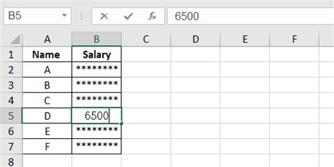 how to display numbers as asterisks in excel cells my microsoft