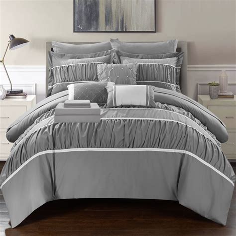 Stieg 10 Piece Comforter Bed In A Bag Sheet Set Decorative Pillows