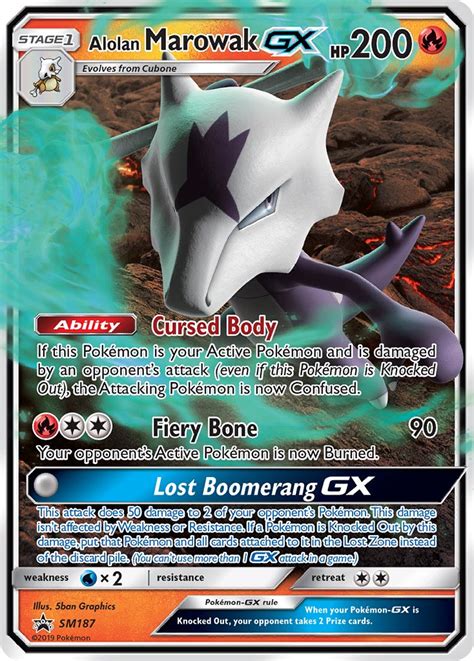 Alolan Marowak Gx Sm Promo 187 Bulbapedia The Community Driven Pokémon Encyclopedia