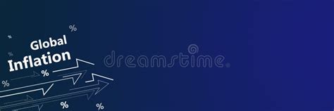 Inflation Business Blue Abstract Background Stock Illustration