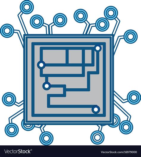 Microchip Integrated Circuit Royalty Free Vector Image