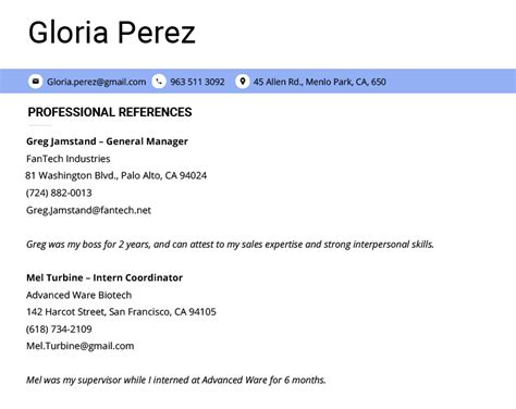 How To List References On A Resume Examples Template