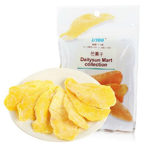 进口U100休闲芒果原味梅饼梅片草莓果干网红零食品果脯蜜饯 虎窝淘