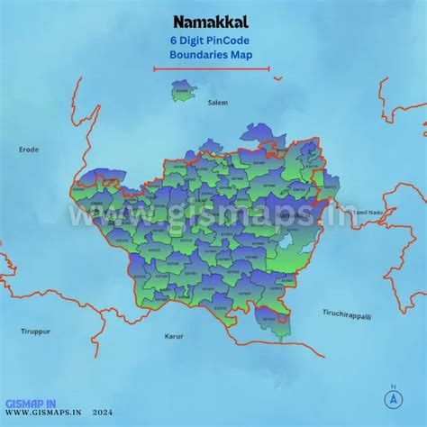Namakkal Pincodeboundaries Map Tamilnadu