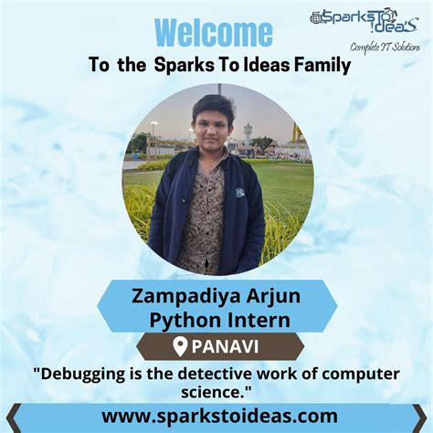 sparks to ideas on linkedin pythoninternship pythondeveloper