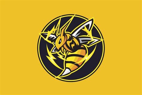 Electric Bee Mascot Logo For Team Emblem 21572244 Vector Art At Vecteezy