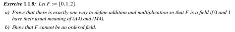 Solved Exercise 1 1 8 Let F F0 1 2g A Prove That There Chegg Com