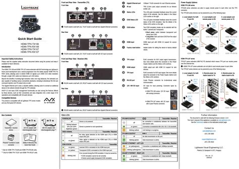 Lightware Rx107 Point Extender Installation Guide