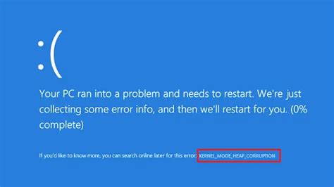 kernel mode heap corruption blue screen on windows 11