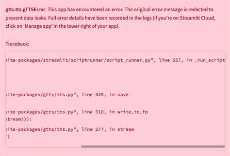 My Tts App Is Glitching Community Cloud Streamlit