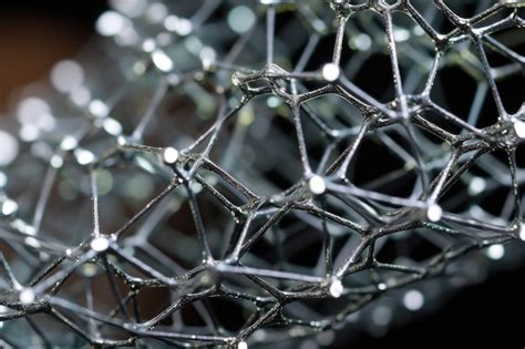 Premium Ai Image Macro Shot Of Crystal Lattice Structure Created With Generative Ai