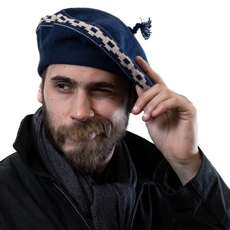 Cotton Beret With Pampa Cross Pattern El Boyero