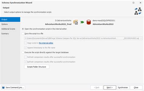 Select Synchronization Output