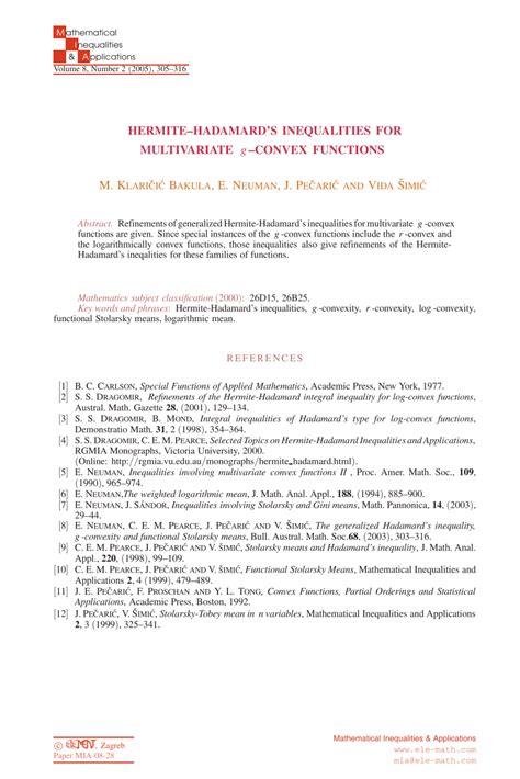 Pdf Hermite Hadamards Inequalities For Multivariate G Convex Functions
