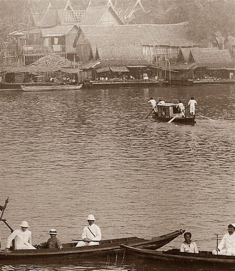 1890 Chao Praya River แม่น้ำเจ้าพระยา กรุงเทพมหานคร ถ่ายเมื่อราวปีค ศ 1890 พ ศ ๒๔๓๓
