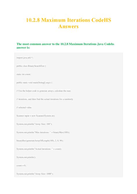 10 2 8 maximum iterations codehs answers assignments marketing business to business b2b