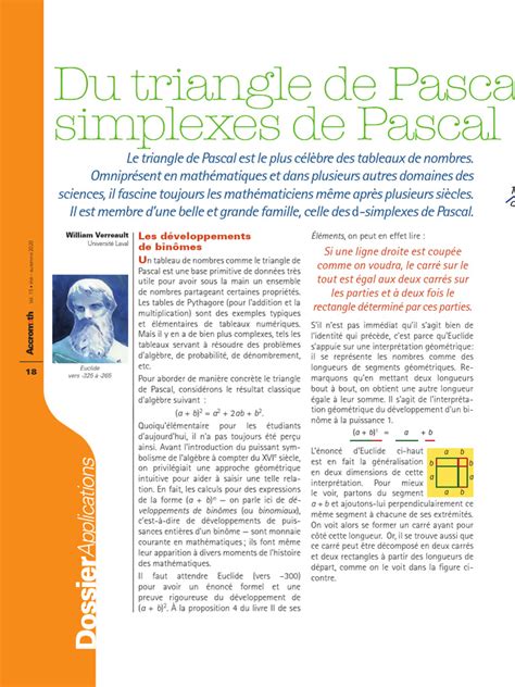 Triangle Pascal Binôme Newton Pdf