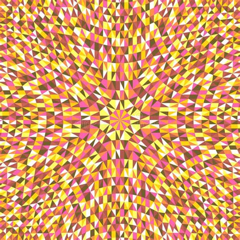 Geometrical Dynamic Abstract Radial Triangle Mosaic Background Design Stock Vector