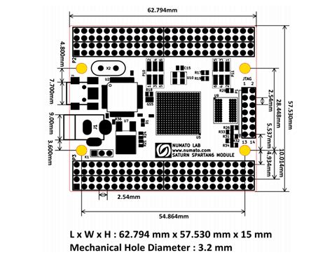 Saturn Spartan 6 Fpga Development Board With Ddr Sdram Numato Lab